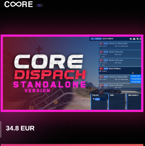 CORE DISPATCH - [QB] - QB-CORE - LauncherLeaks
