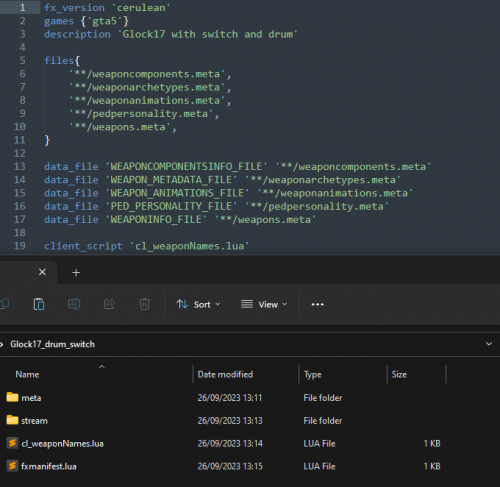 FULLY AUTO Glock 17 Switch Drum Mag FIVEM - Other - LauncherLeaks