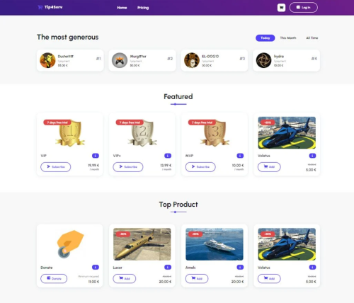 Tip4serv donation webstore for ESX & QBCore - QB-CORE - LauncherLeaks