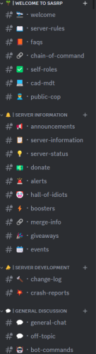 San Andreas State Roleplay Discord Template Clone - Server Templates ...