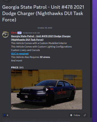 GSP Nighthawks Chargers - Vehicles - LauncherLeaks