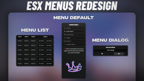 ESX - Menu Default/Dialog/list Redesign - ESX - LauncherLeaks