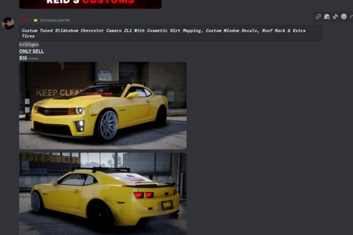 Custom Tuned Slideshow Chevrolet Camaro ZL1 With Cosmetic Dirt Mapping ...