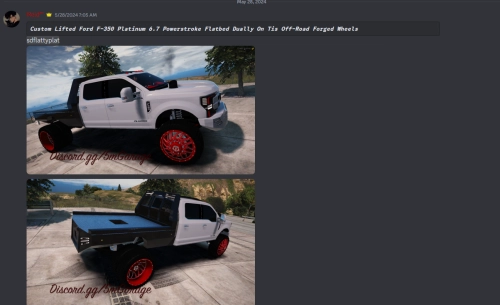 Custom Lifted Ford F-350 Platinum 6.7 Powerstroke Flatbed Dually On Tis ...