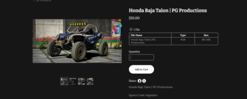 Honda Baja Talon | PG Productions - Vehicles - LauncherLeaks