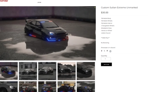 Custom Sultan Extreme Unmarked | BBC - Vehicles - LauncherLeaks