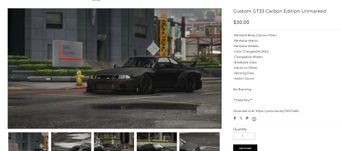 Custom GT33 Carbon Edition Unmarked | BBC - Vehicles - LauncherLeaks