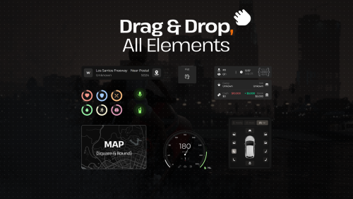 WAIS HUD V6 Customizable - Positionable Map-Dynamic Elements-Car ...